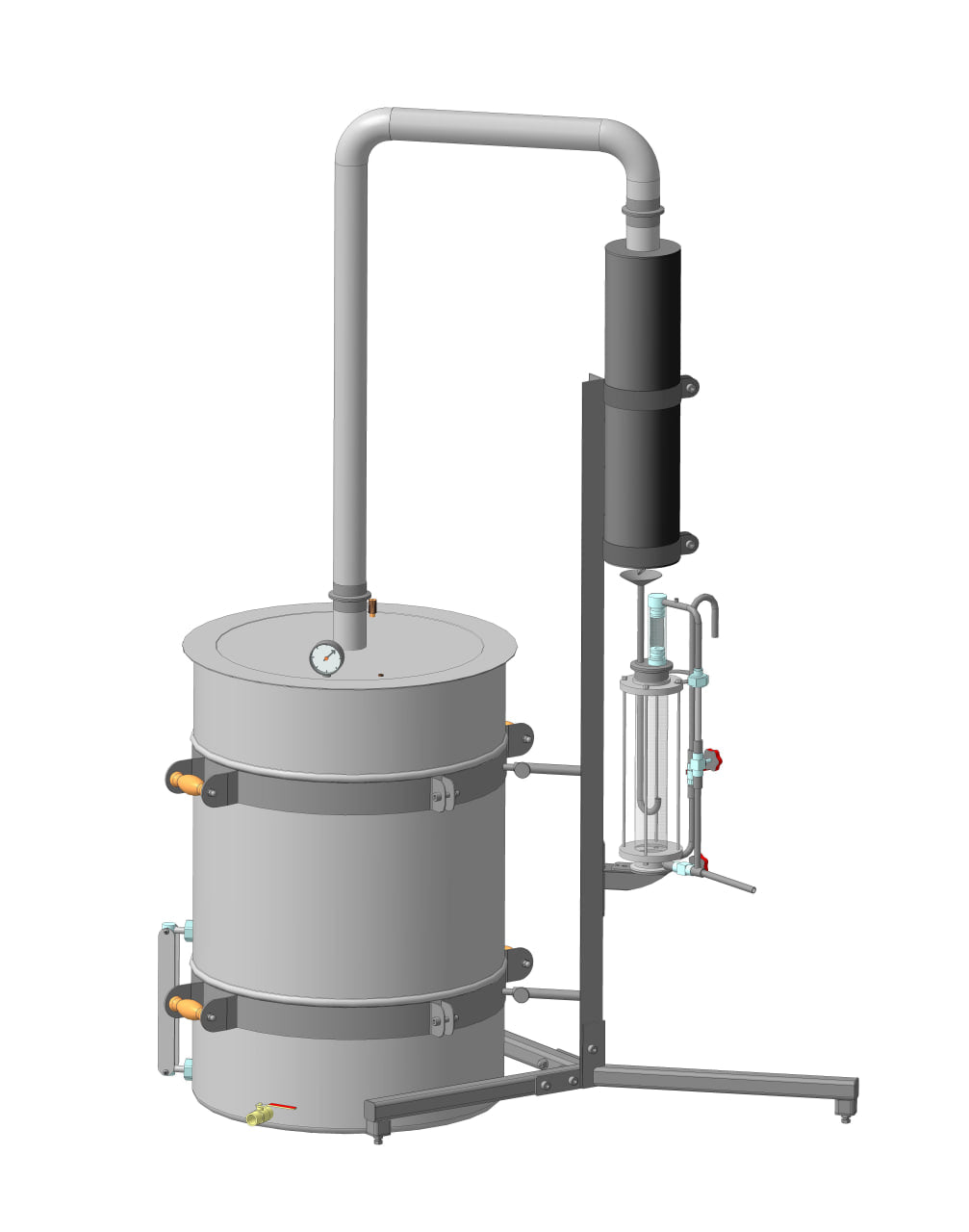 Commercial essential oil distiller 32G (120L) – Copper Pro