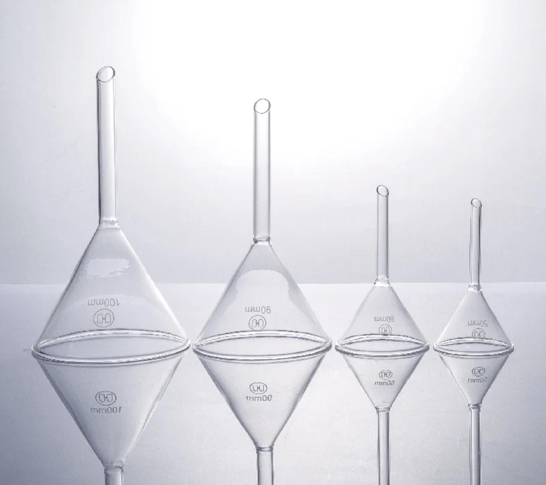 Glass Funnel with straight top, 2 pc – Copper Pro
