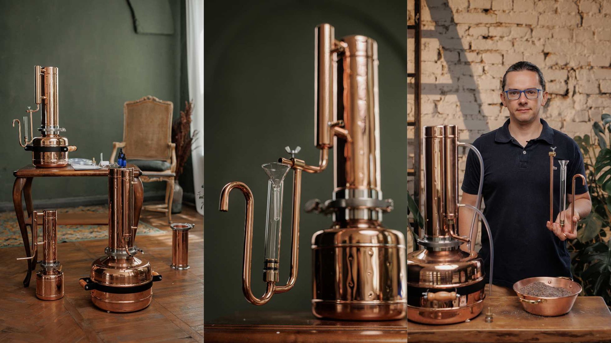 Copper Pro Distillation Equipment for Essential Oils Extraction